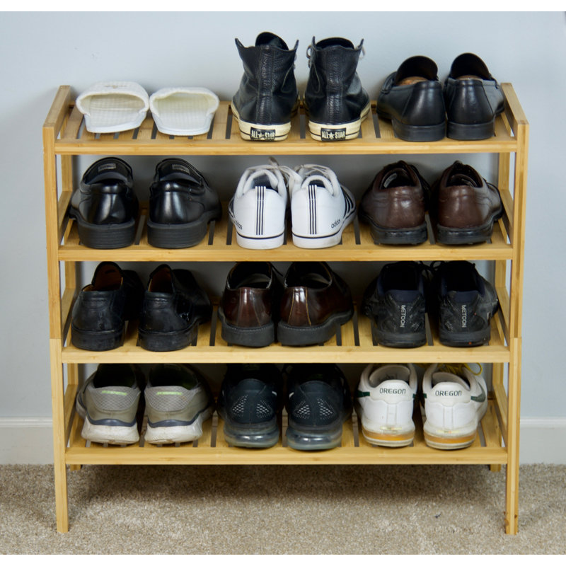 Sand & Stable™ 30 in. 8 Pair Stackable Shoe Rack & Reviews | Wayfair